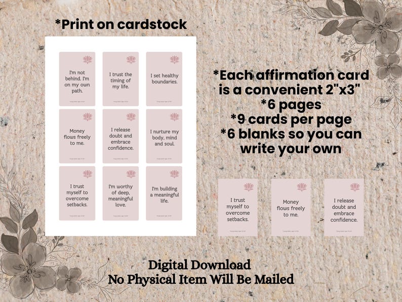 Gen Z Affirmation Cards | Printable Growth Mindset & Confidence ...