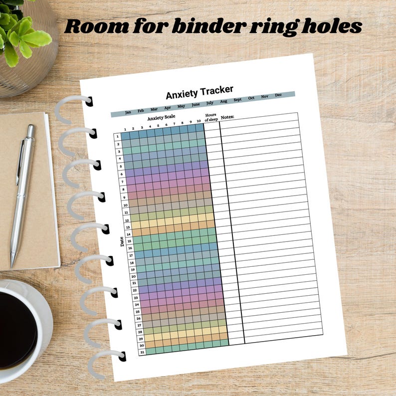 Anxiety Tracker Printable: Daily, Monthly, Yearly Log (PDF Download) - Etsy
