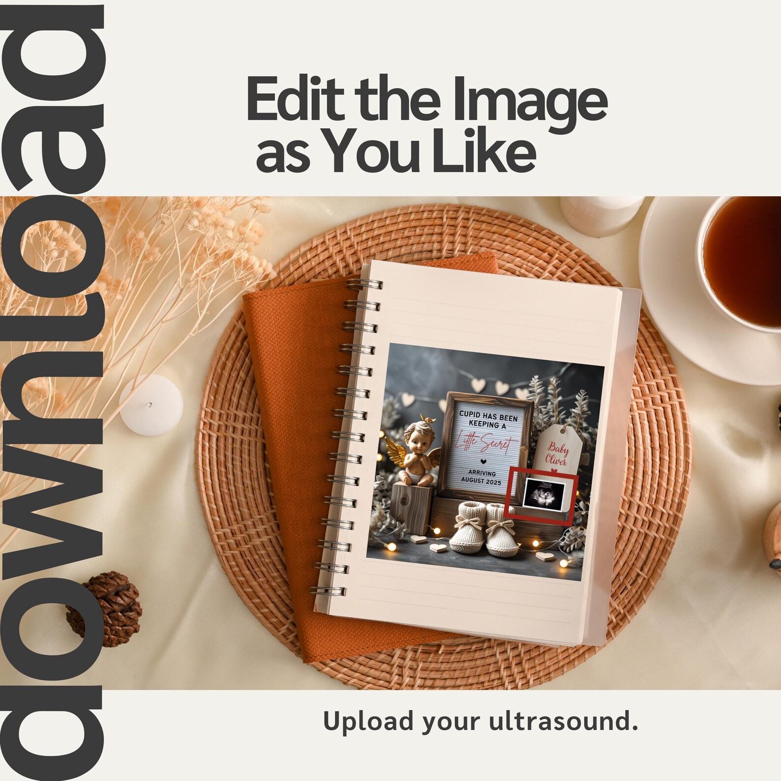 Valentines Day Pregnancy Announcement Digital Baby Announcement ...