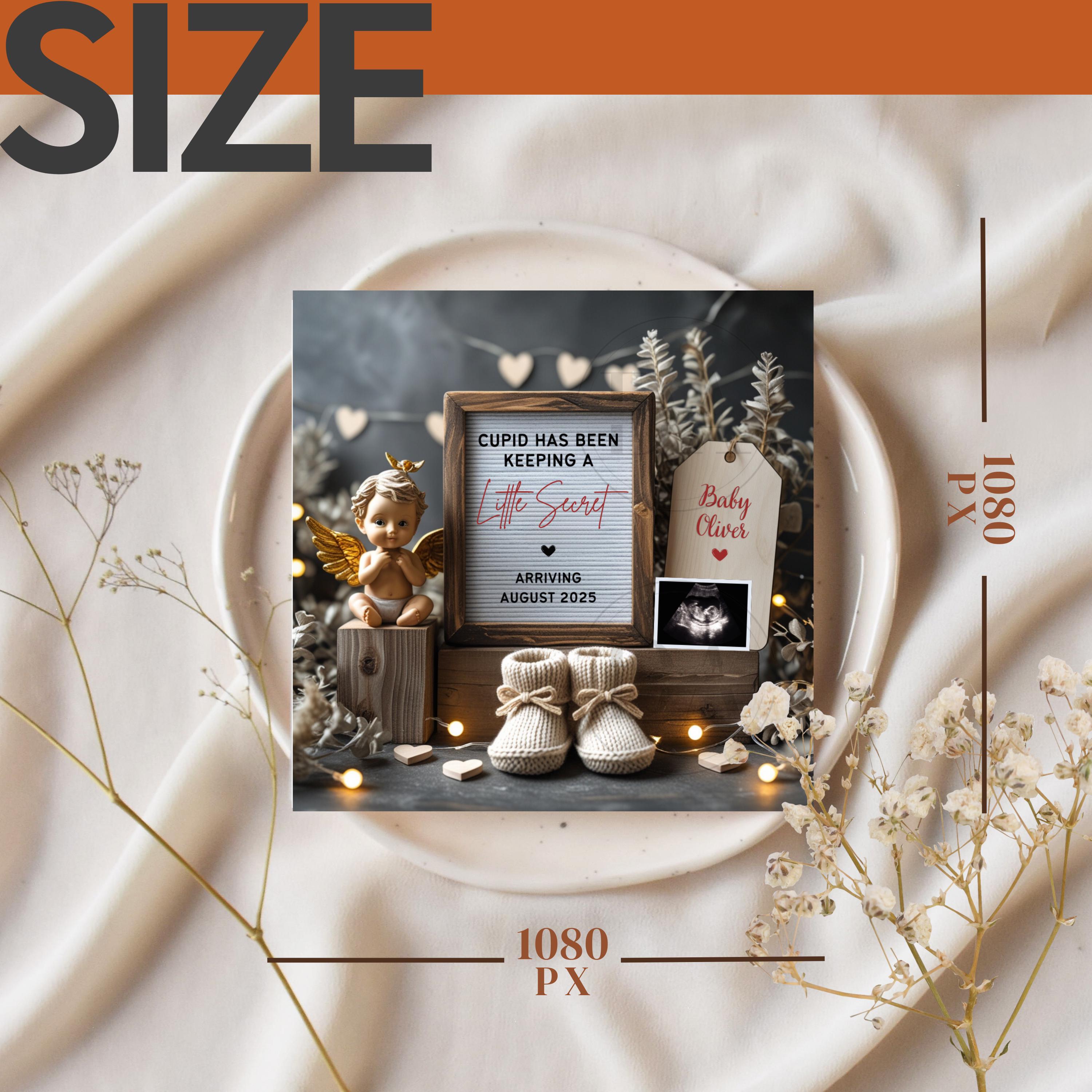 Valentines Day Pregnancy Announcement Digital Baby Announcement ...