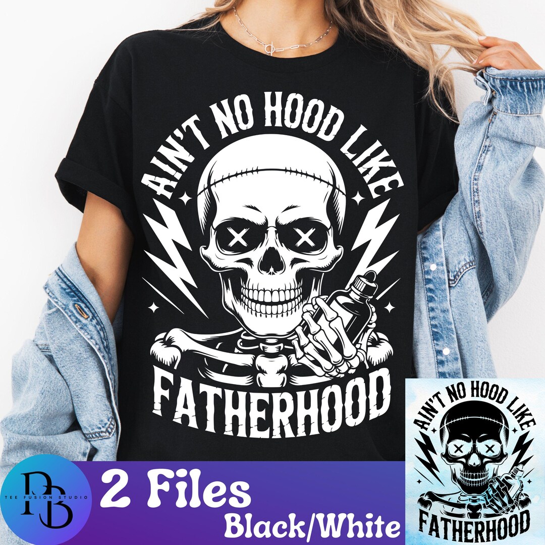 Funny Dad Skull PNG Sublimation Design Fatherhood Tattoo Style Digital ...