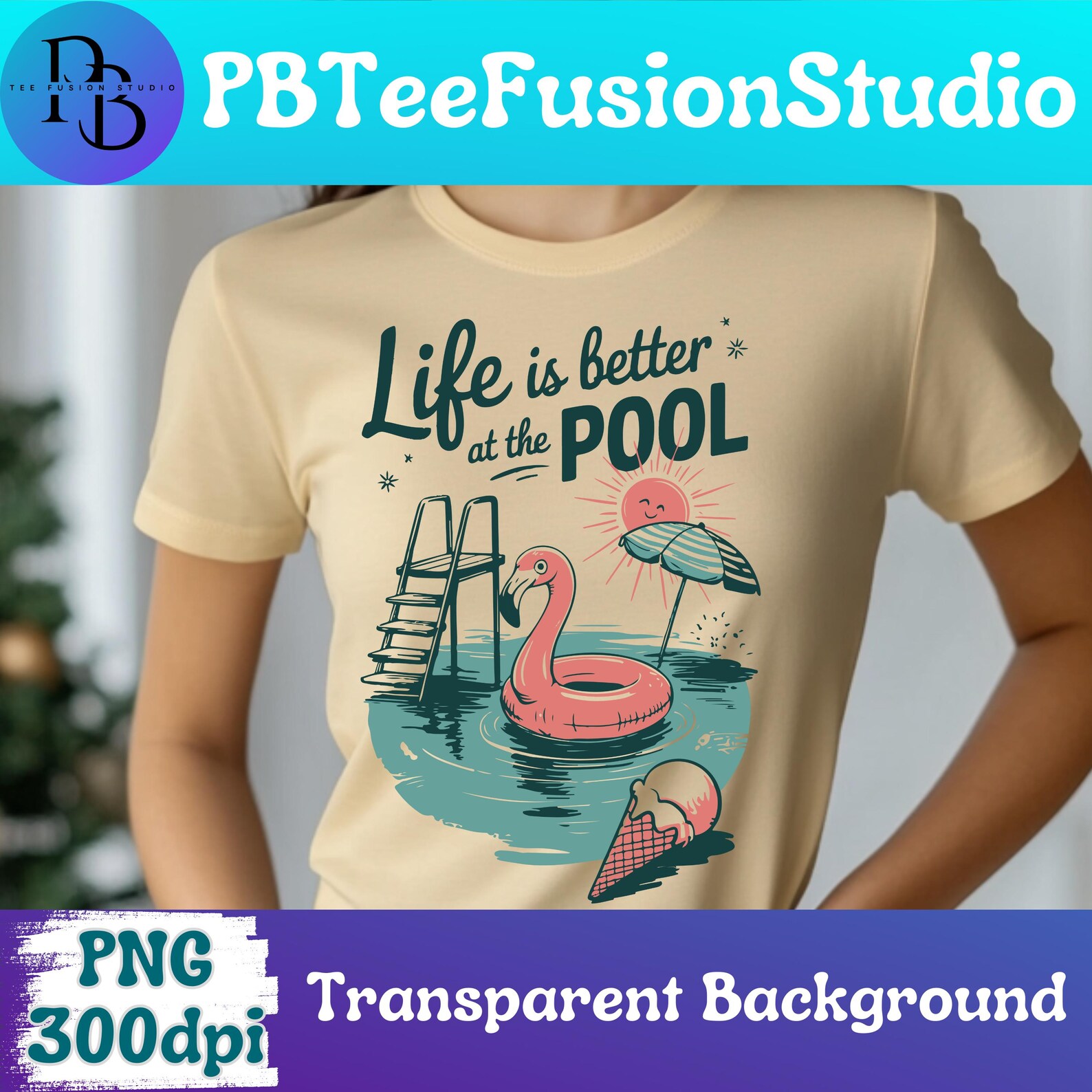 Life is Better at the Pool PNG Retro Summer Pool Party Trendy Poolside ...