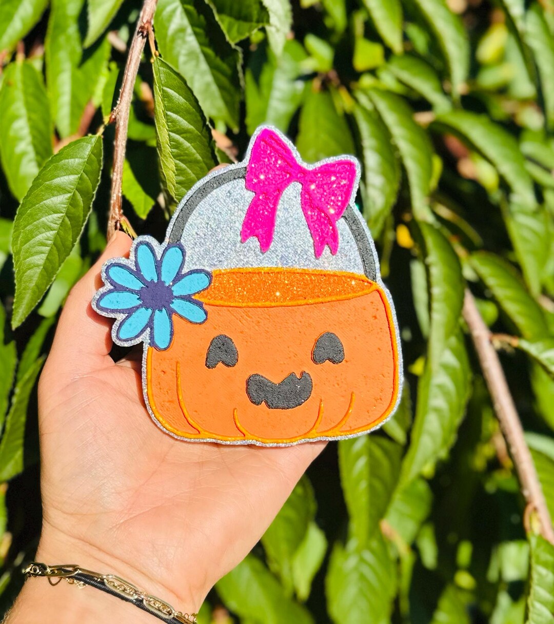 Cute Halloween Bucket Freshie, Pumpkin Candy Bucket Freshie, Car Air ...