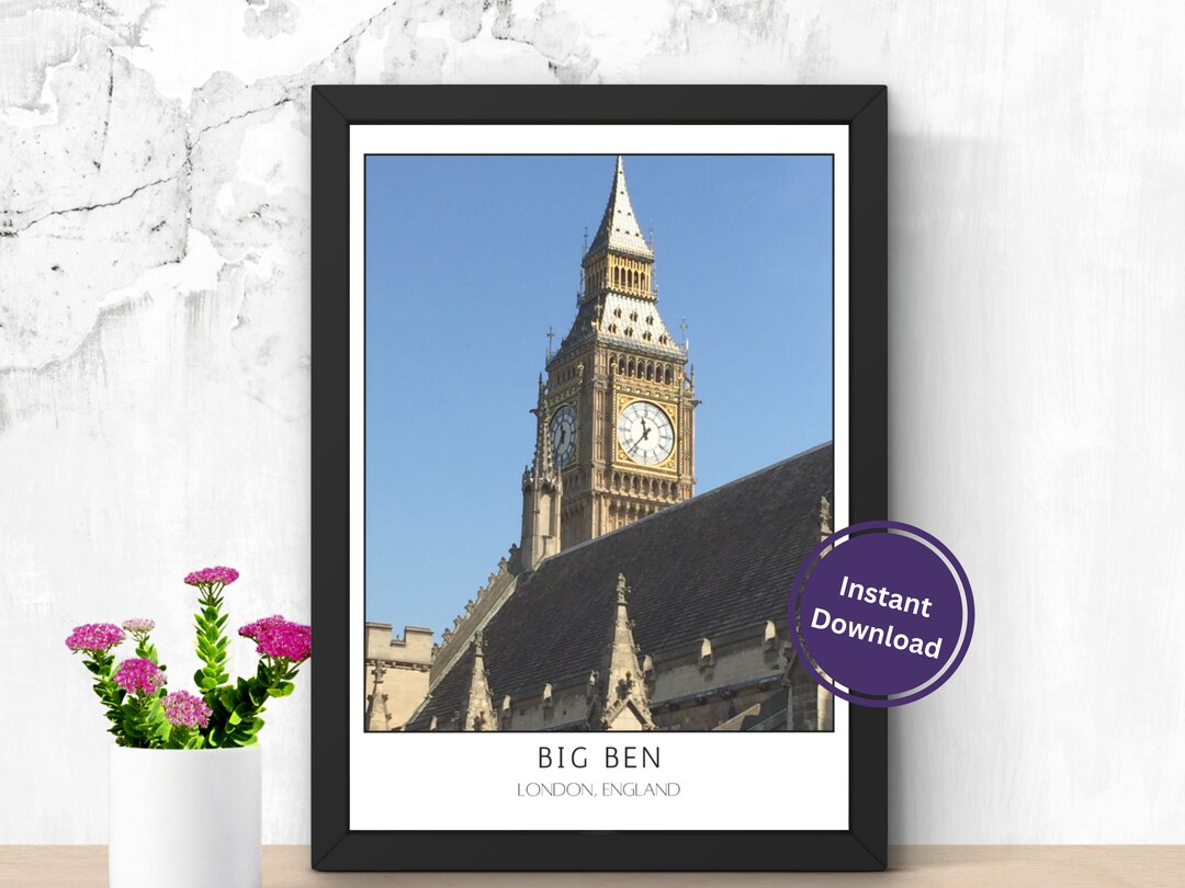 Big Ben Poster Color, London Print, London Travel Poster, Photography ...
