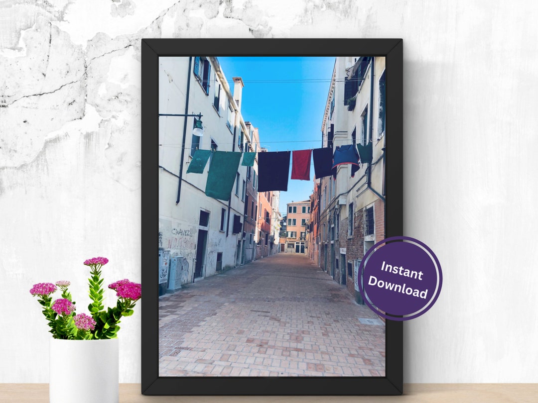 Venice City Street Print Color, Venice Print, Italy Travel Poster ...