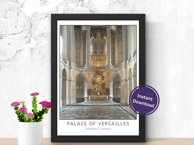 Palace of Versailles Poster Color, Paris Print, Paris Travel Poster ...