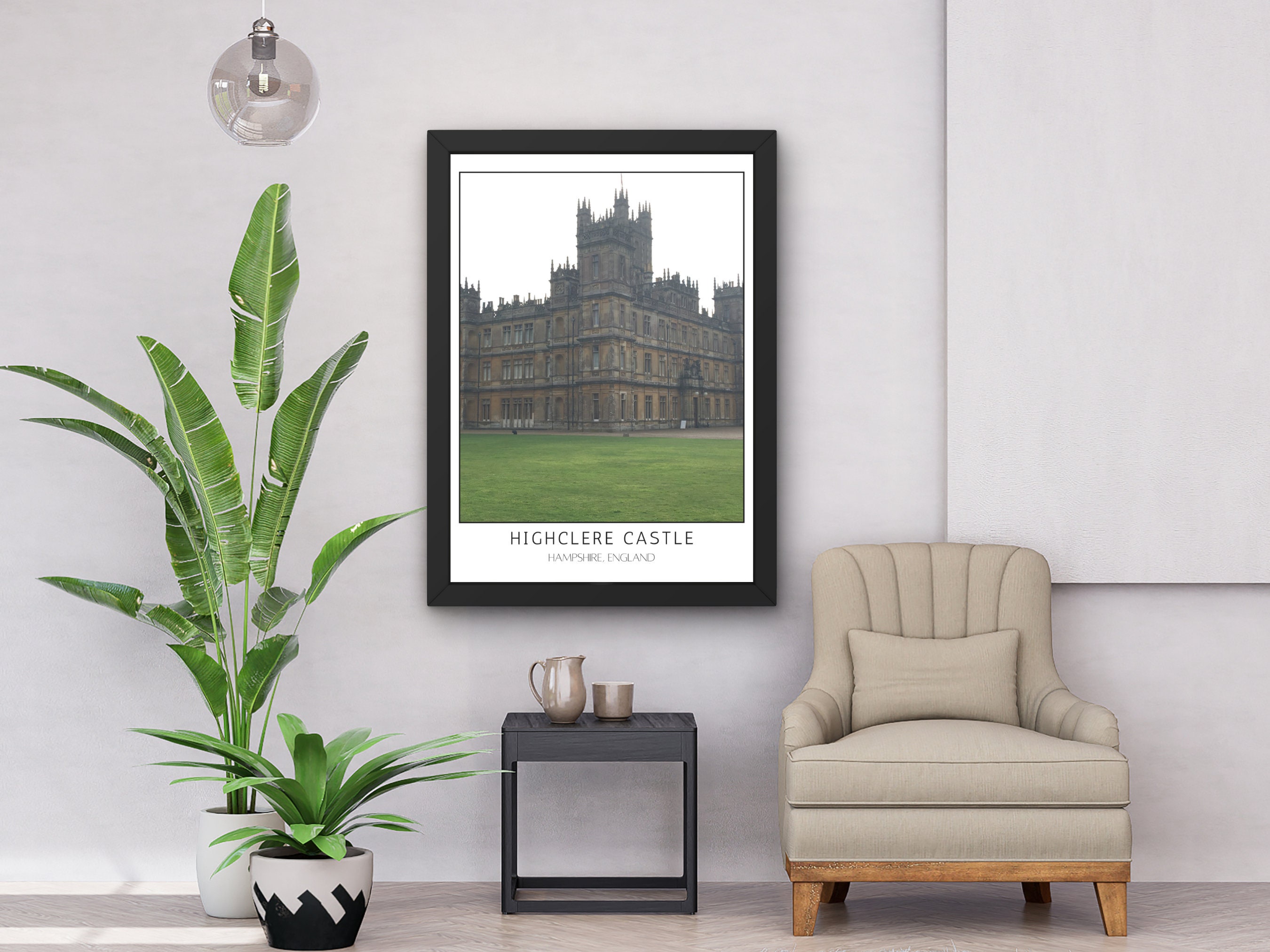 Highclere Castle Poster Color, London Print, London Travel Poster ...