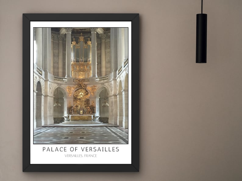 Palace of Versailles Poster Color, Paris Print, Paris Travel Poster ...