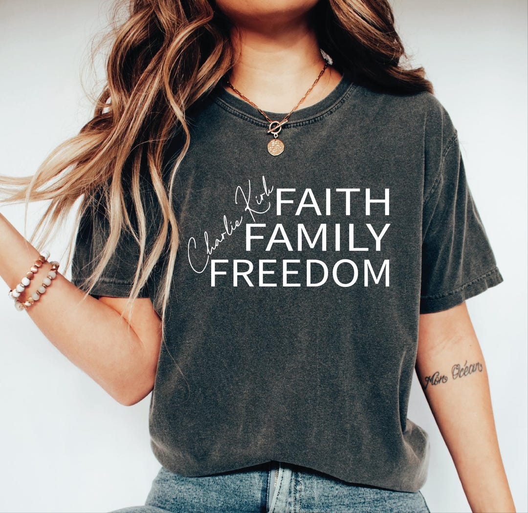 Faith. Family. Freedom Shirt: Charlie Kirk Signature Tee| A True ...