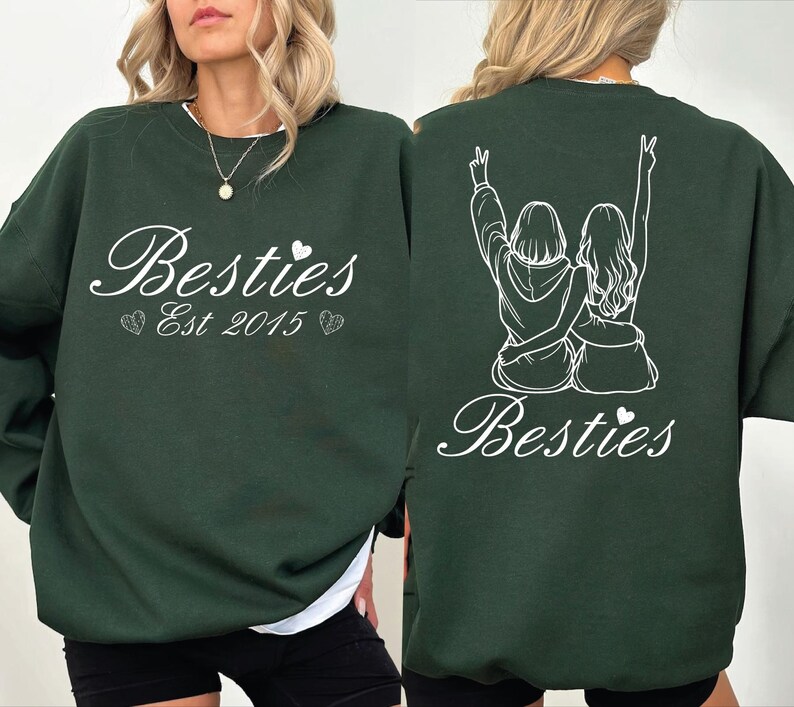 Personalized Besties Sweatshirt,besties Hoodie,best Friend Gifts,best ...
