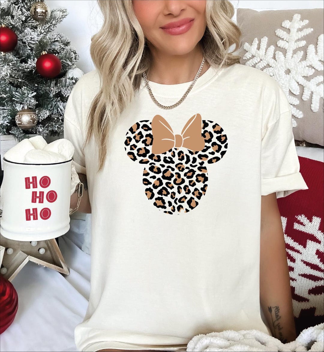 Leopard Print Minnie Mouse Shirt |comfort Colors Cute Disney Mom Shirt ...