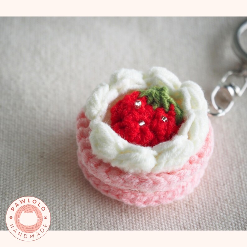 Mini Cake Crochet Keychain, Cutest Charms for Bags, Friendship Gifts - Etsy