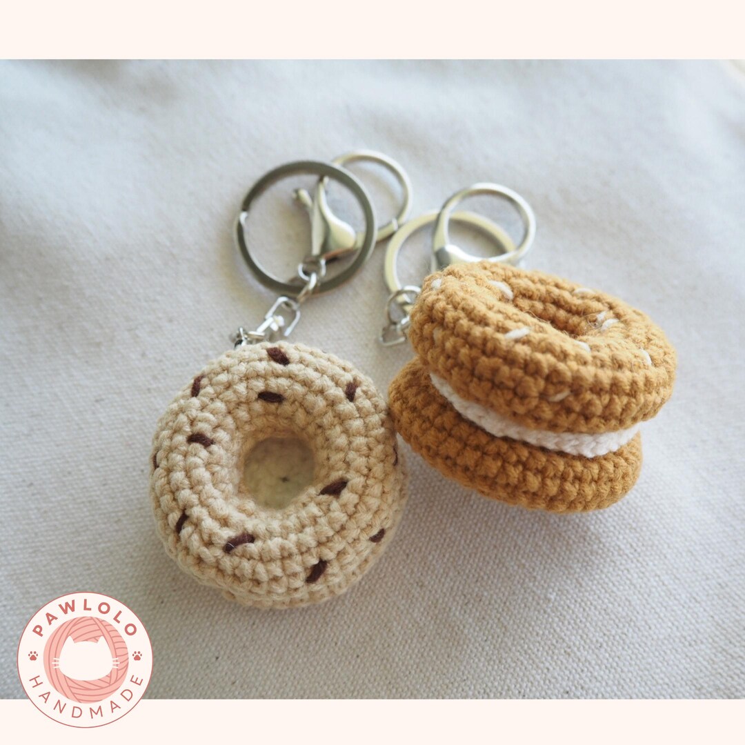 Mini Bagel Crochet Keychain, Delicious Charms for Bags, Perfect Gift - Etsy