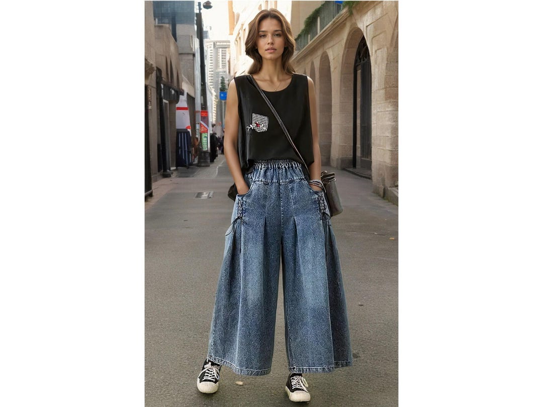 Wide Leg Cropped Jeans, Cullotes, Culotte Jeans, Harem Pants, Goucho ...