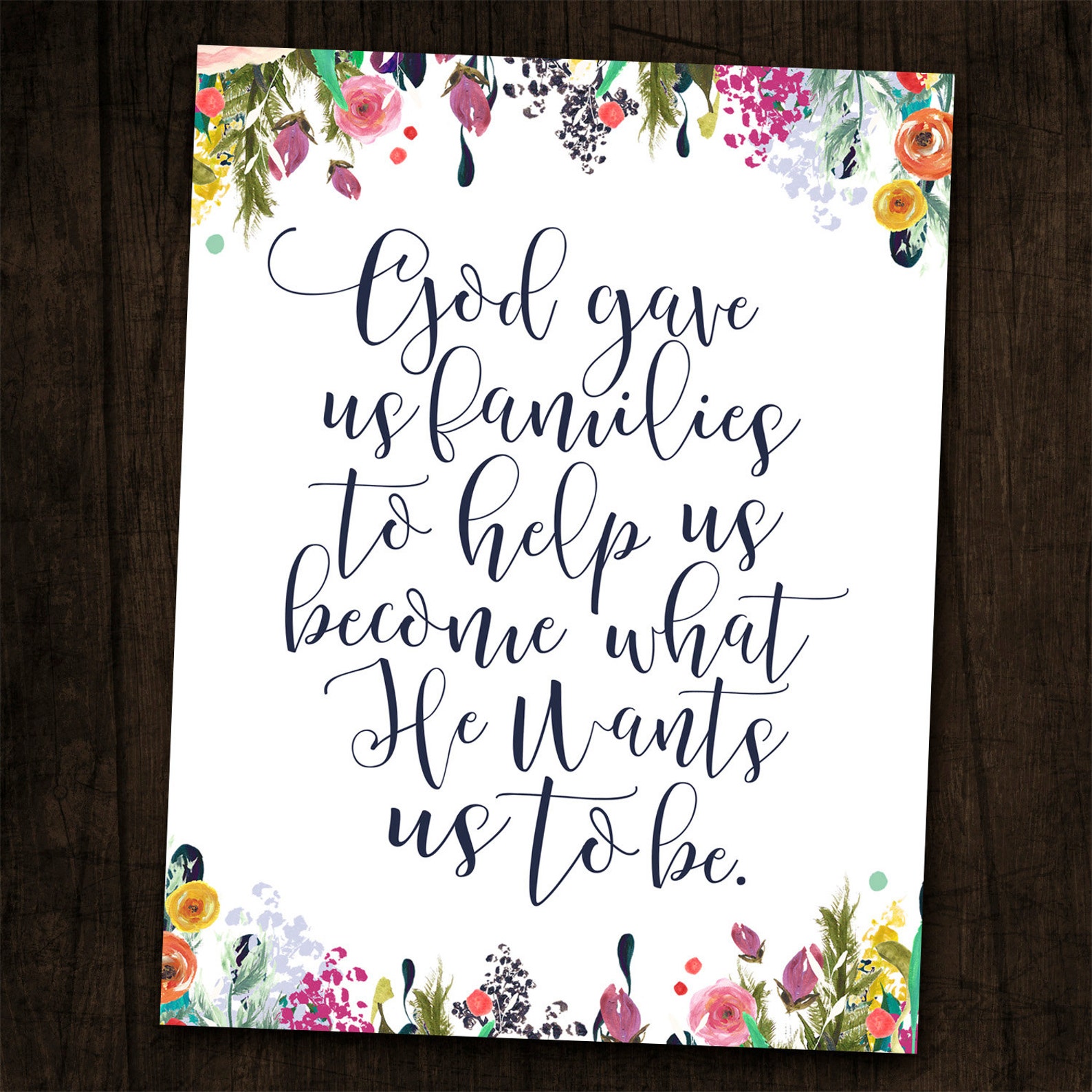 God Gave Us Families - Etsy