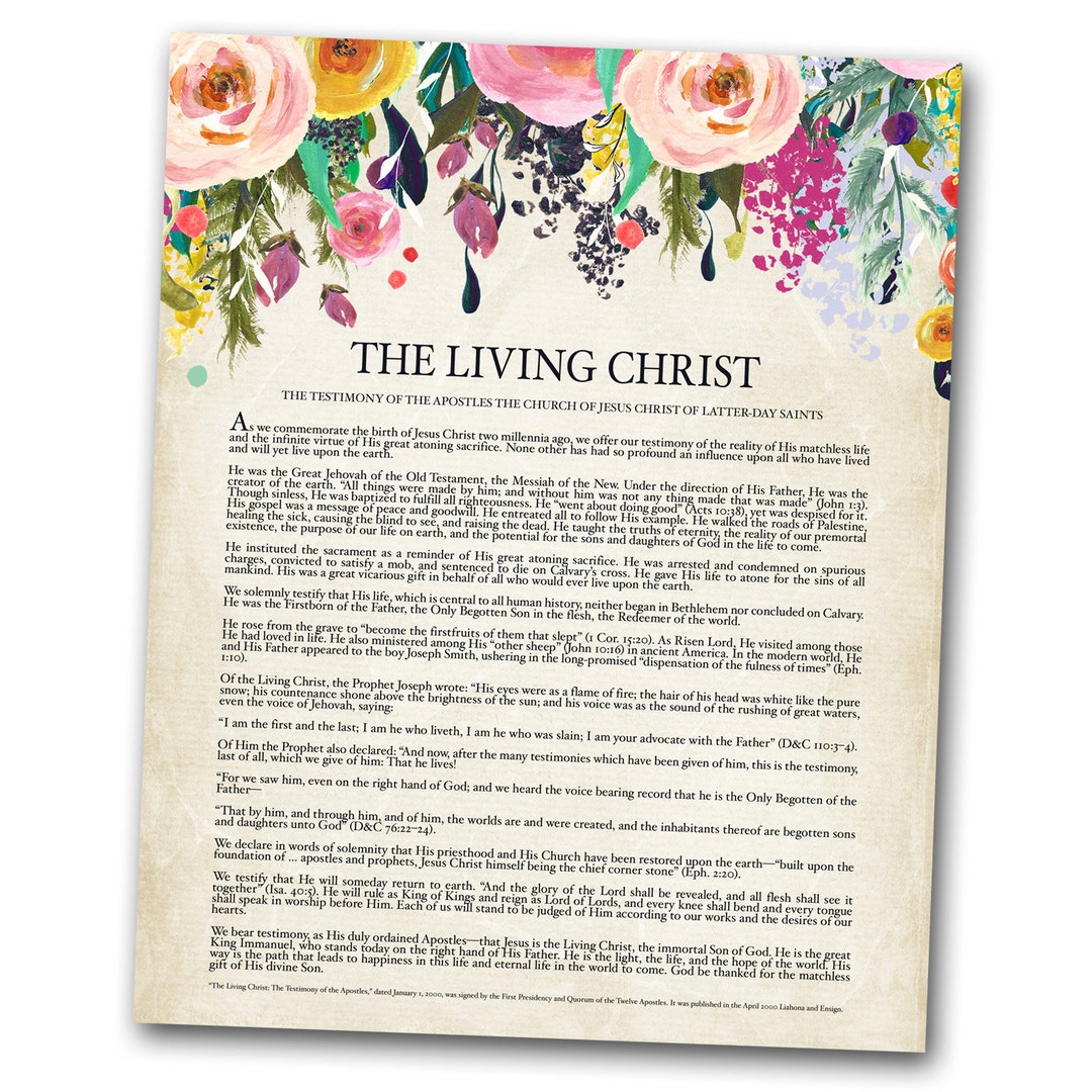The Living Christ Proclamation - Etsy
