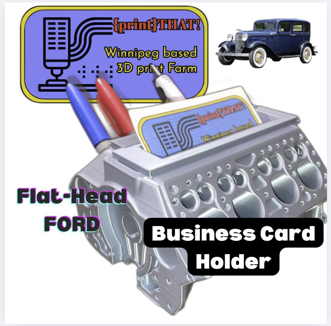 Flathead Ford V8 Engine Block Pen and Card Holder - Etsy