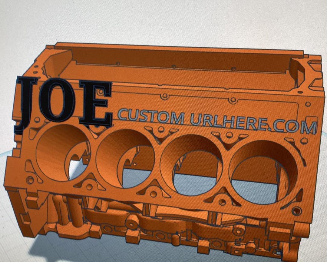 Custom Engine Block Card Holder With Name - Etsy