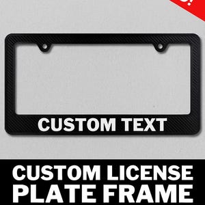 Custom 3D Printed License Plate Frame, Personalized PETG Text - Etsy
