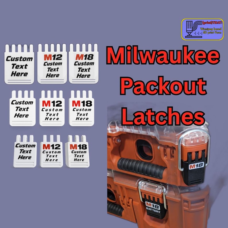 Custom Milwaukee Packout Latch – Carbon Fiber Texture, M12/M18 Label - Etsy