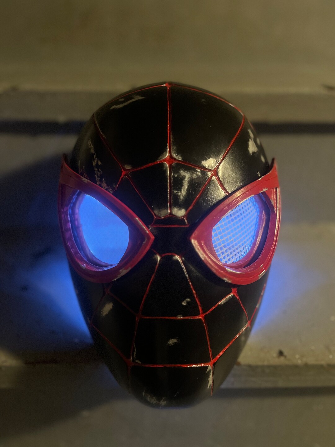Miles Morales Spiderman Helmet - Etsy
