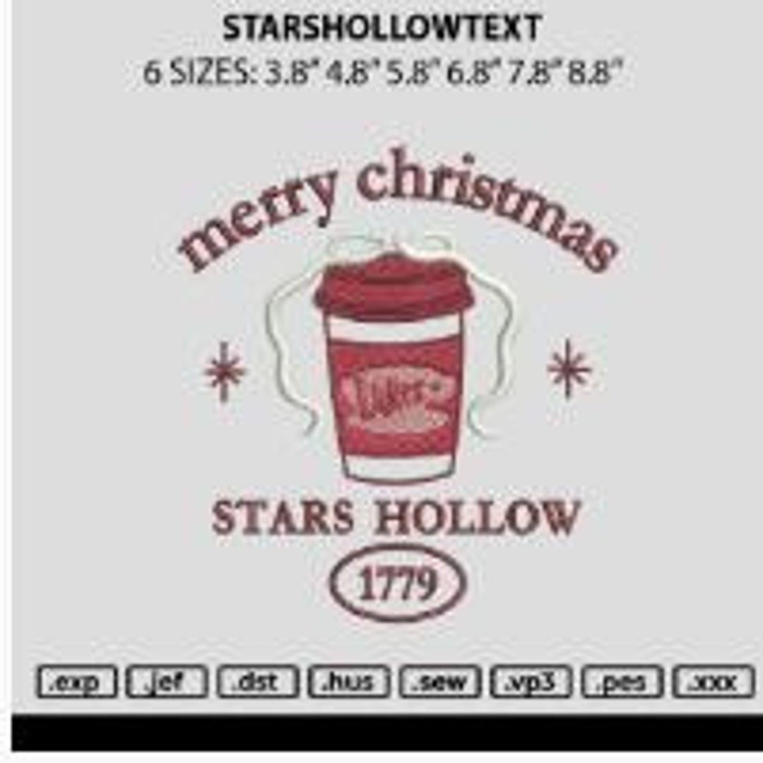Stars Hollow Christmas Embroidery Design - Etsy