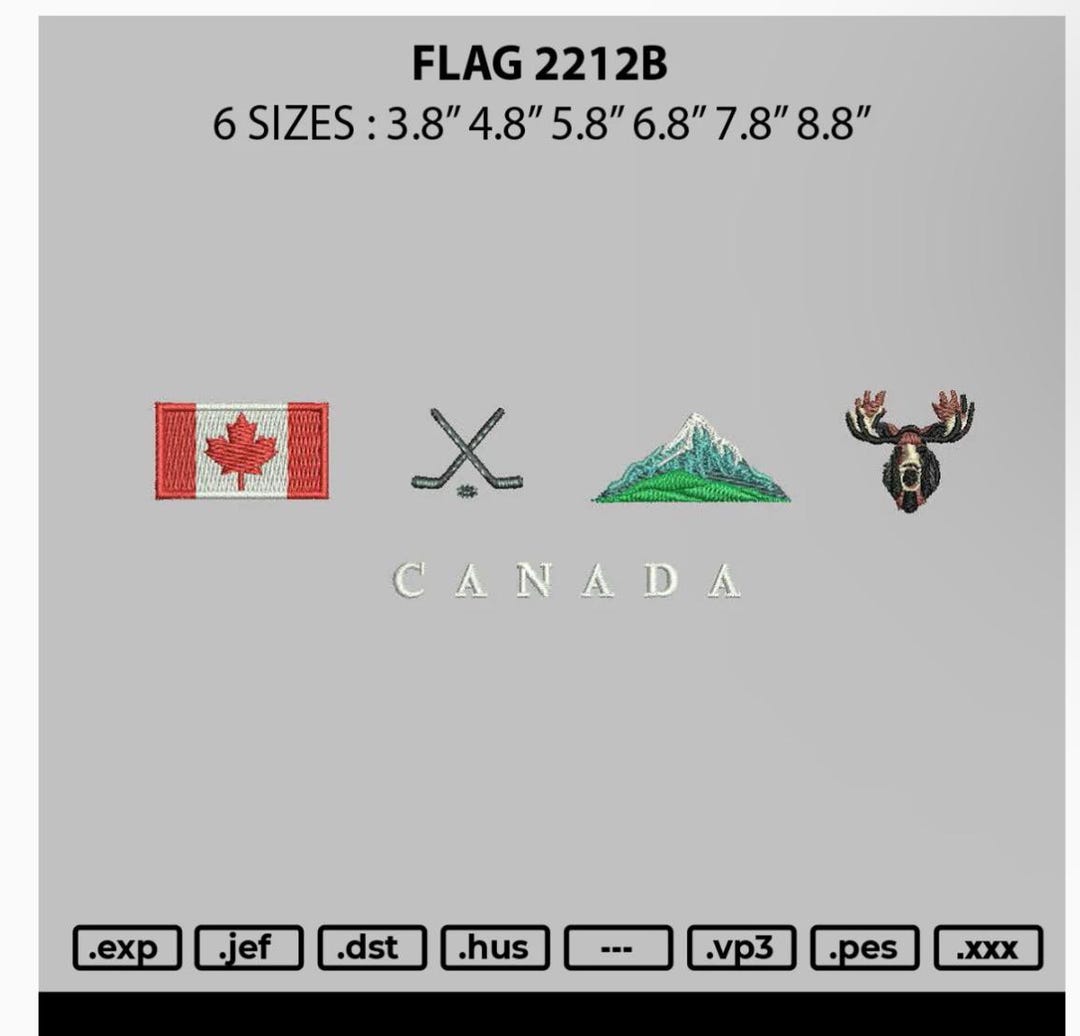 Canada Embroidery Design - Etsy