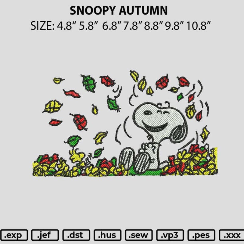 Snoopy Embroidery - Etsy