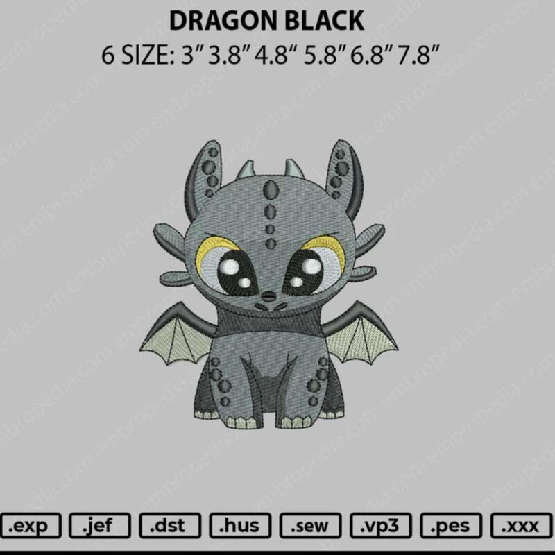 Toothless Embroidery - Etsy