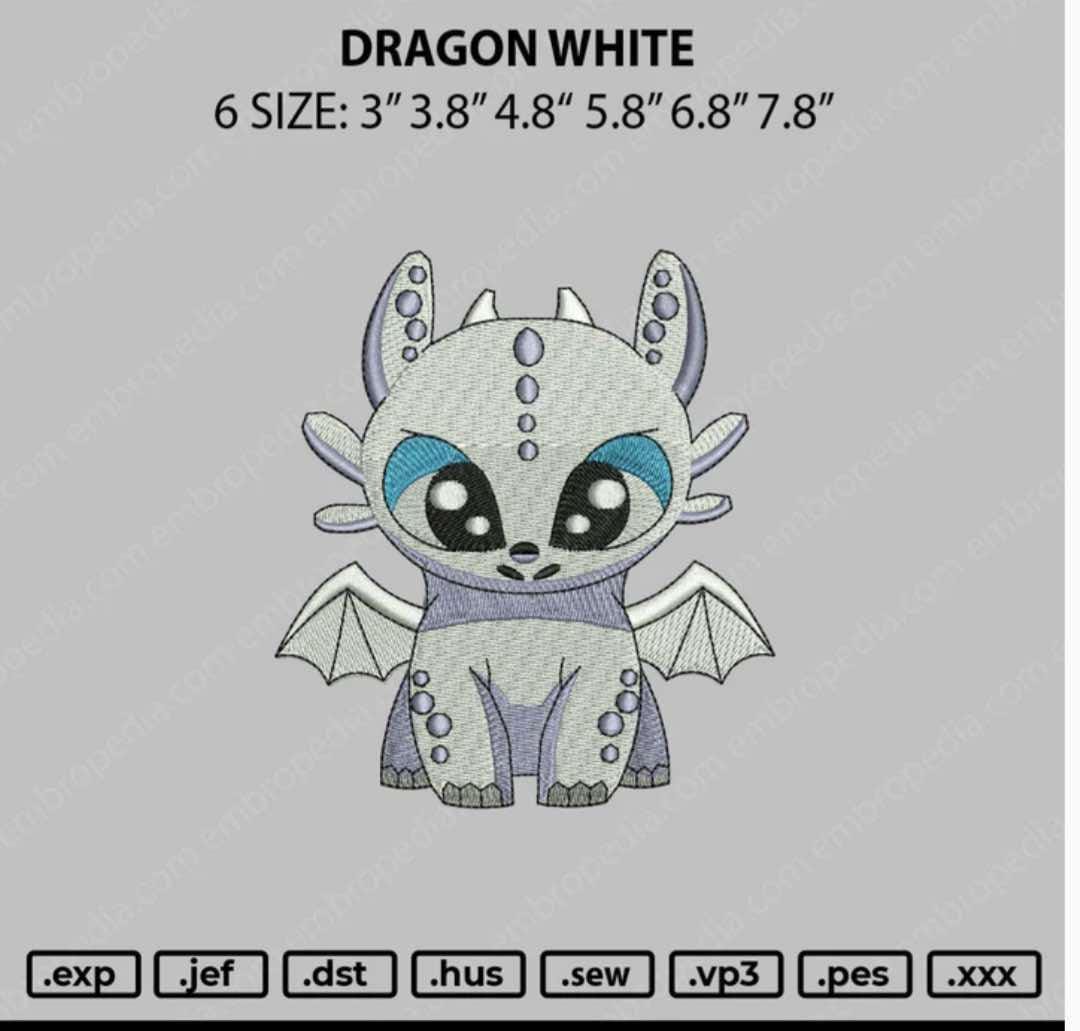 Toothless Female Dragon Embroidery Design - Etsy