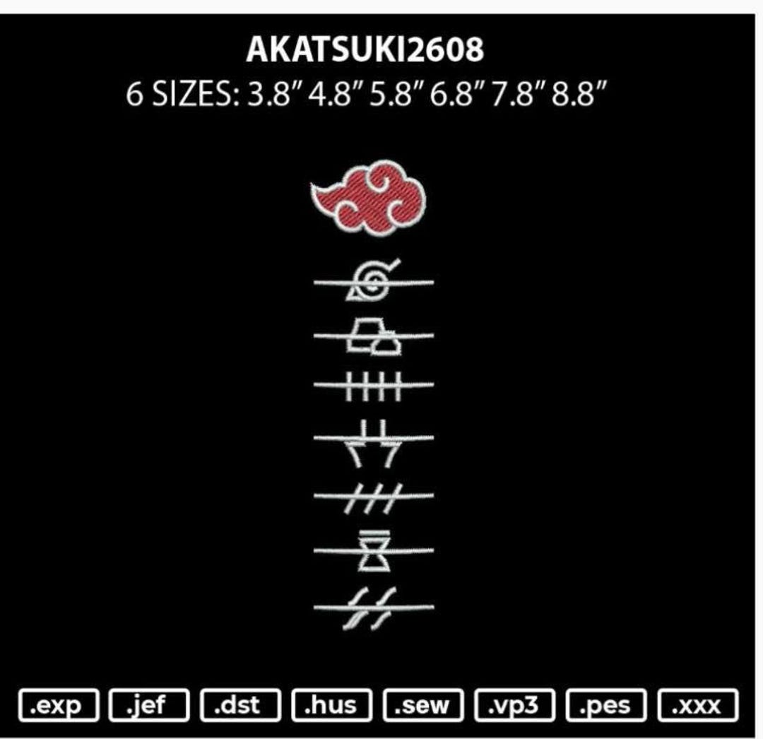 Akatsuki Embroidery Design - Etsy