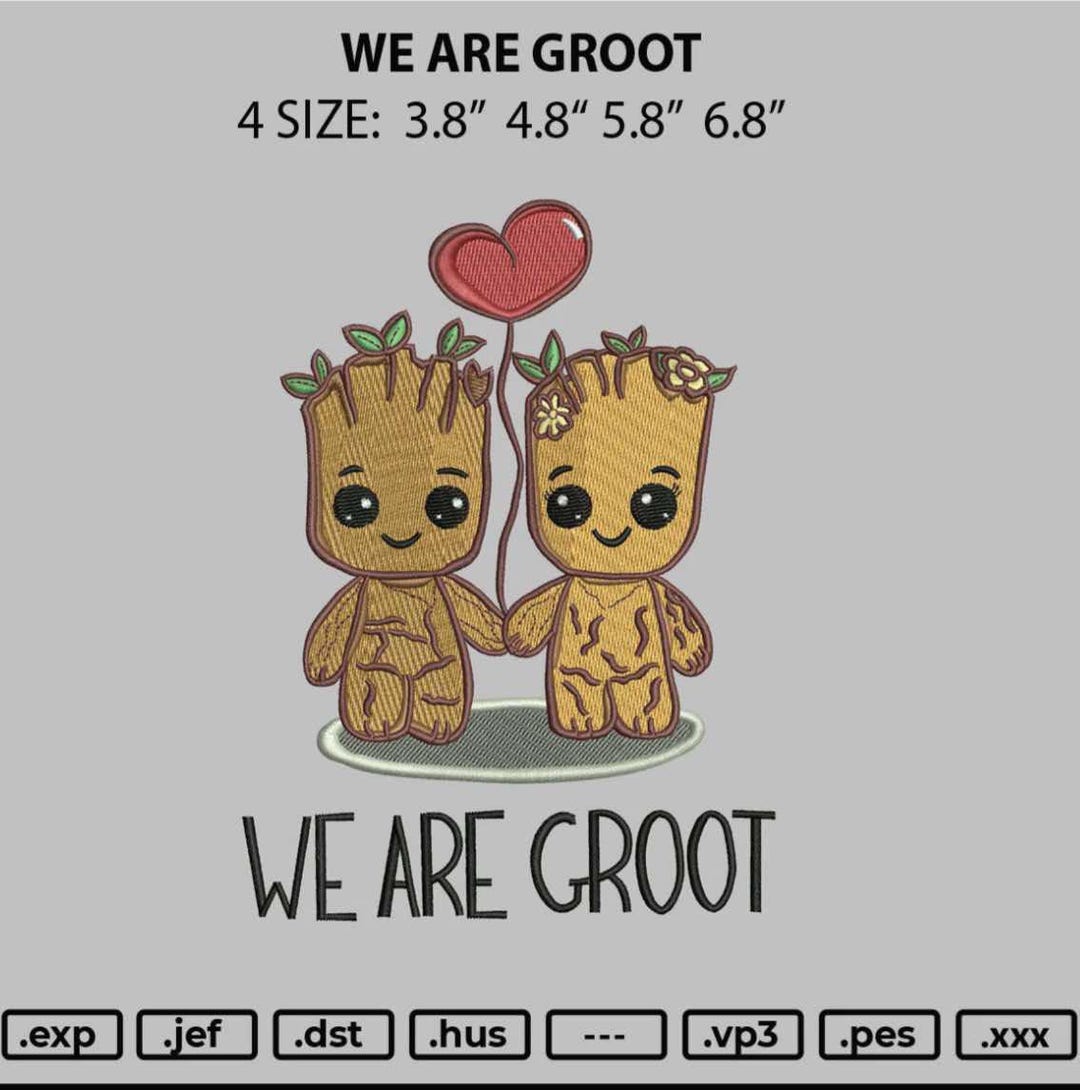 Groot Embroidery Design - Etsy