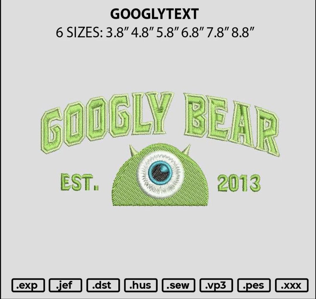 Googly Bear Embroidery Design - Etsy