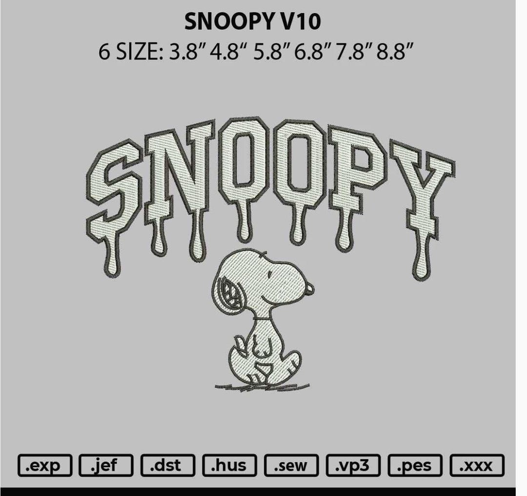 Snoopy Drip Embroidery Design - Etsy