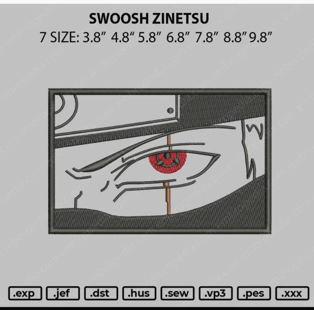 Kakashi Eyes Embroidery Design - Etsy