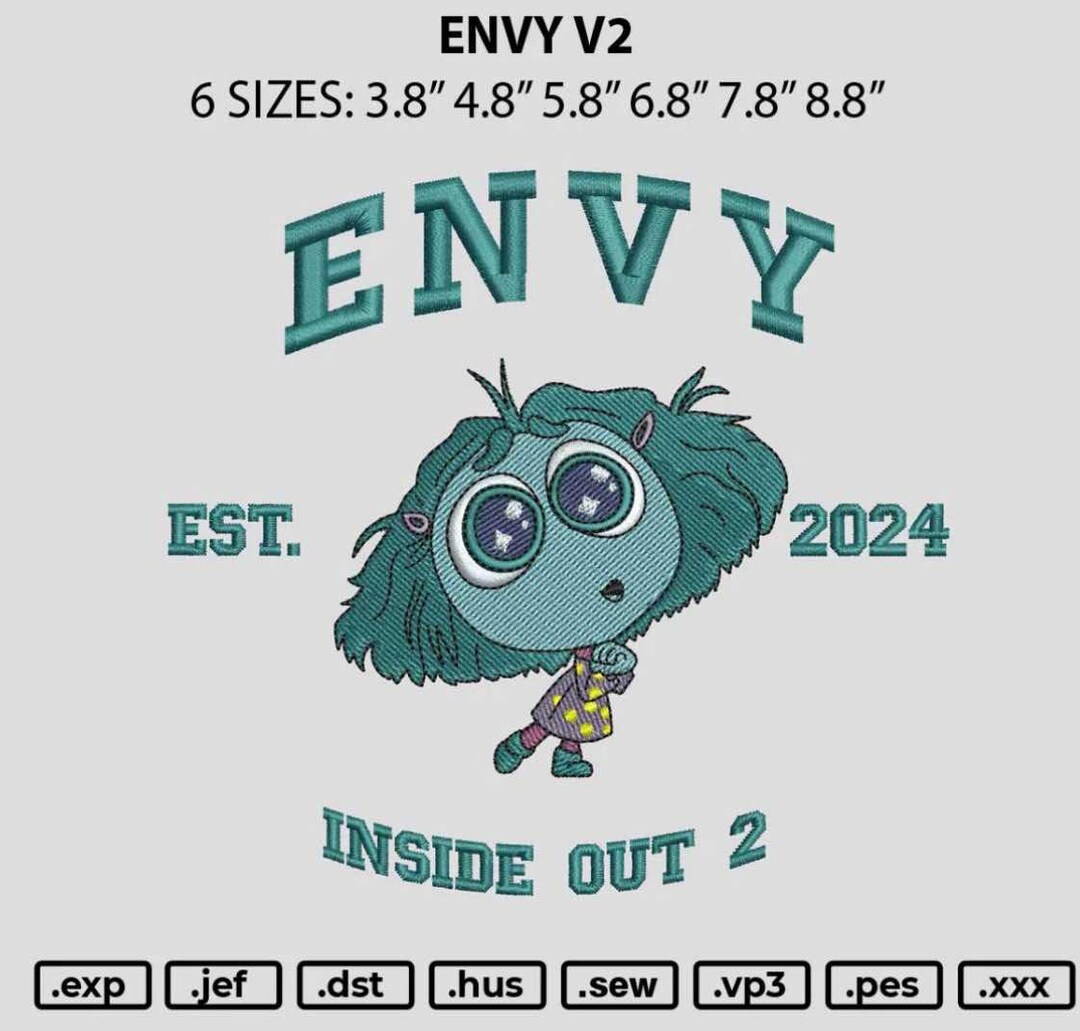 Envy Inside Out Embroidery Design - Etsy