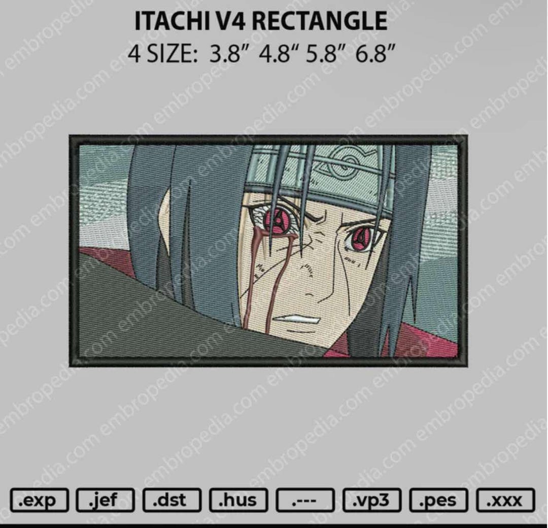 Itachi Anime Embroidery Design - Etsy