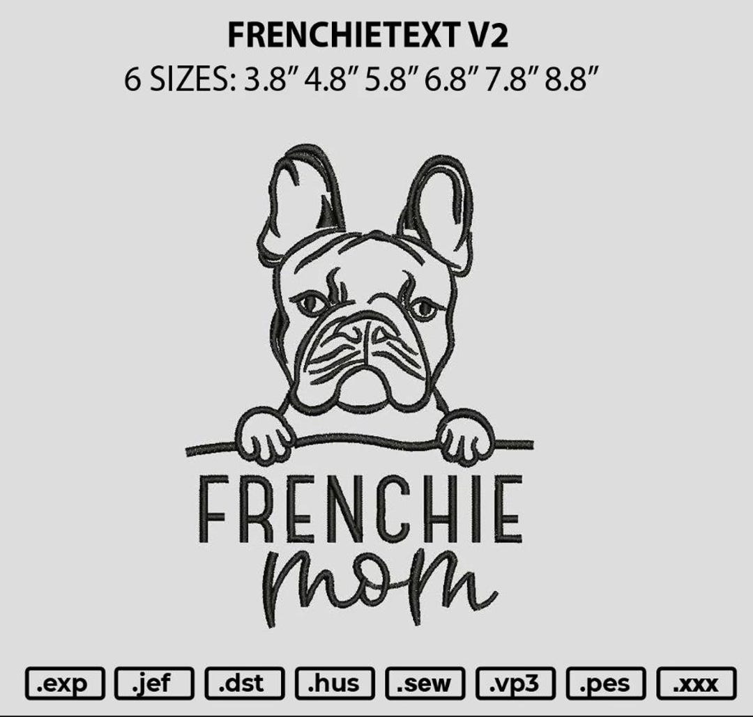 Frenchie Mom Embroidery Design - Etsy