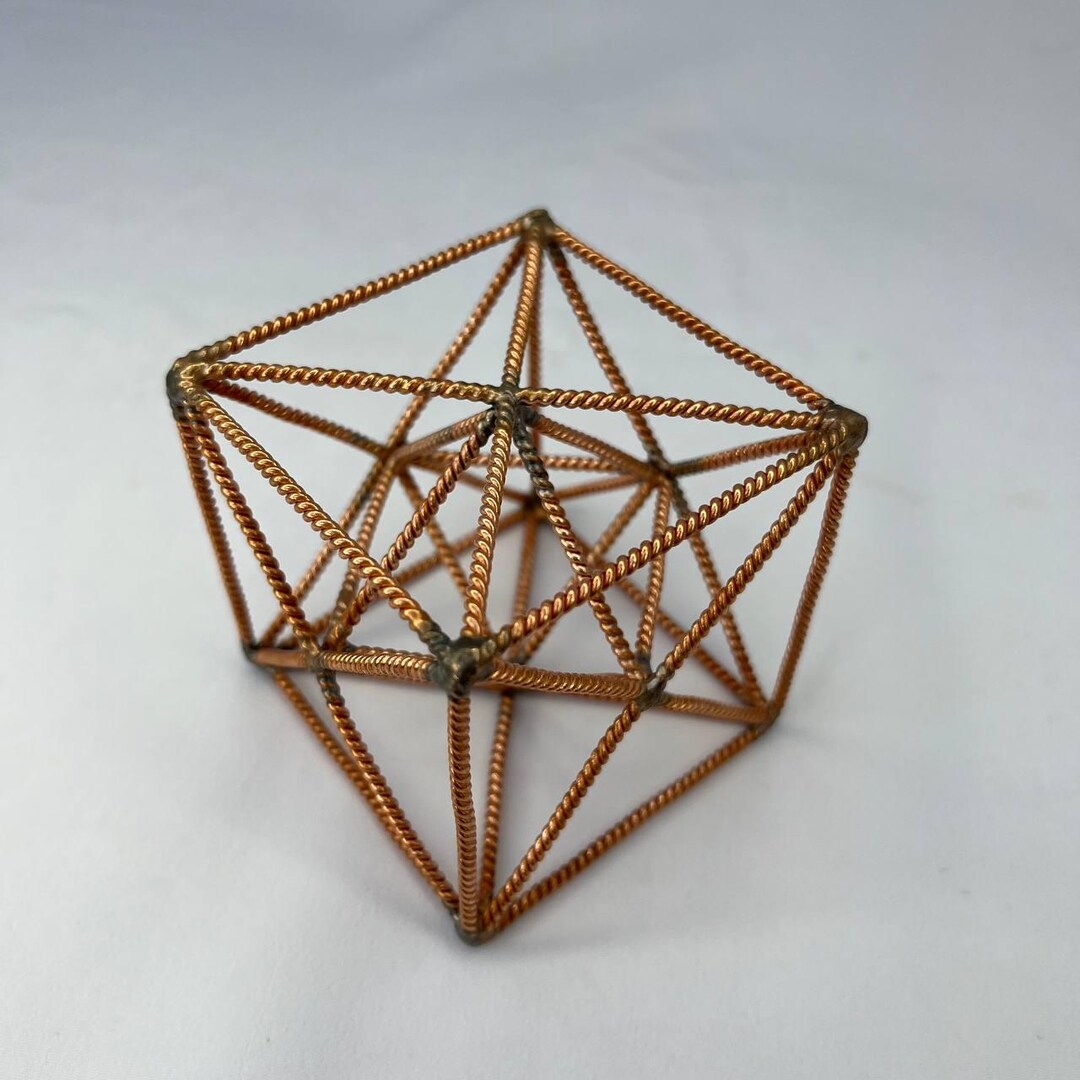 Metatron Cube 3D Medium, Tensor Ring 188mhz, Empowerment Cubit Decor ...