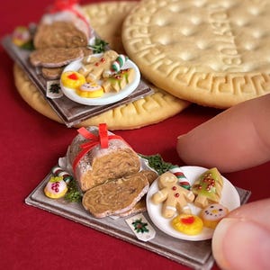 Miniature Set With Christmas Pastries on a Scale From 1 to 12 - Etsy