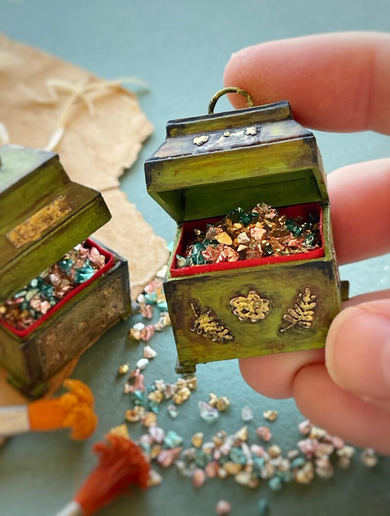 A Miniature Casket With Precious Stones - Etsy