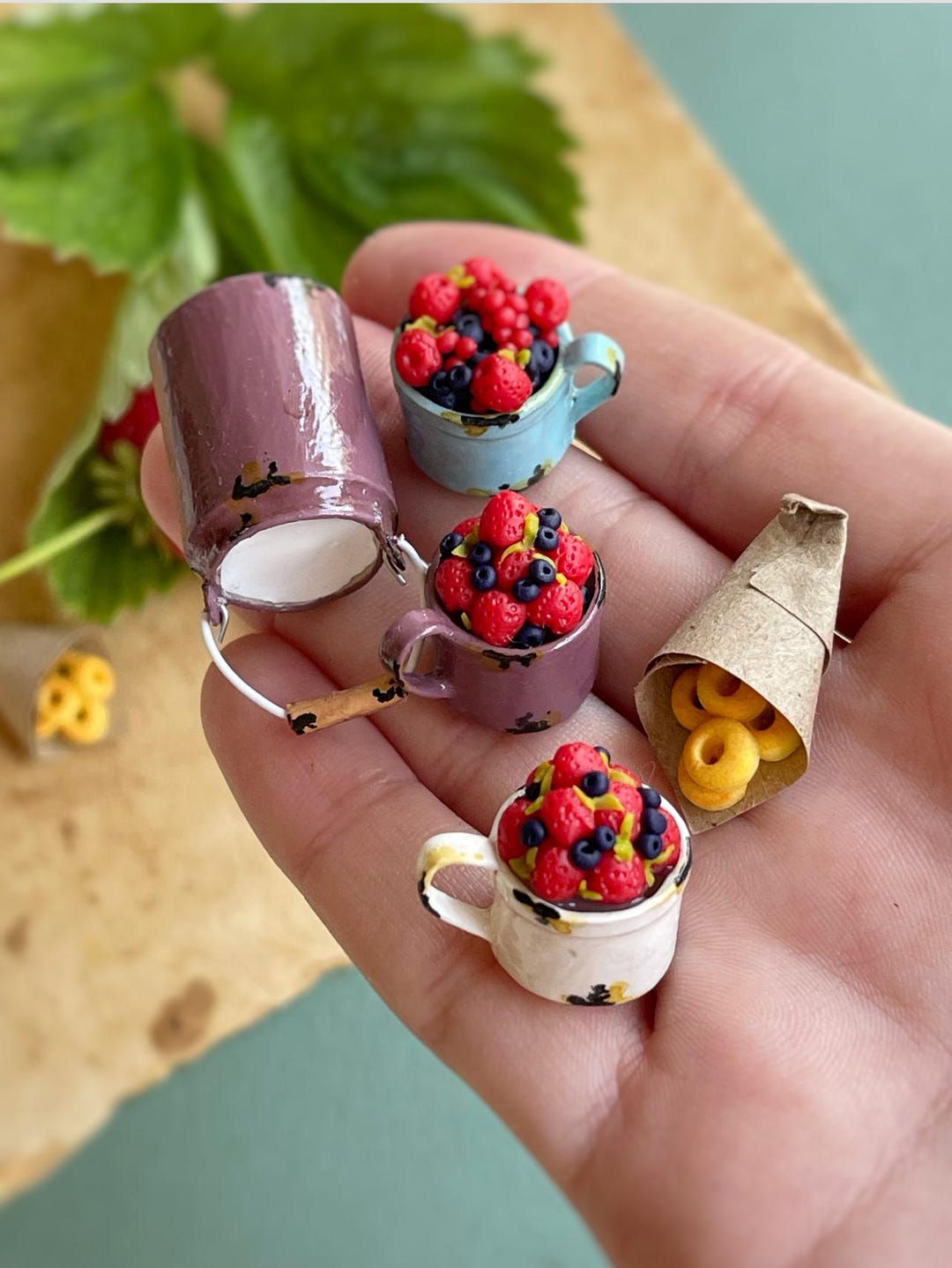 Miniature Summer Set With Berries, Scale 1/12 - Etsy