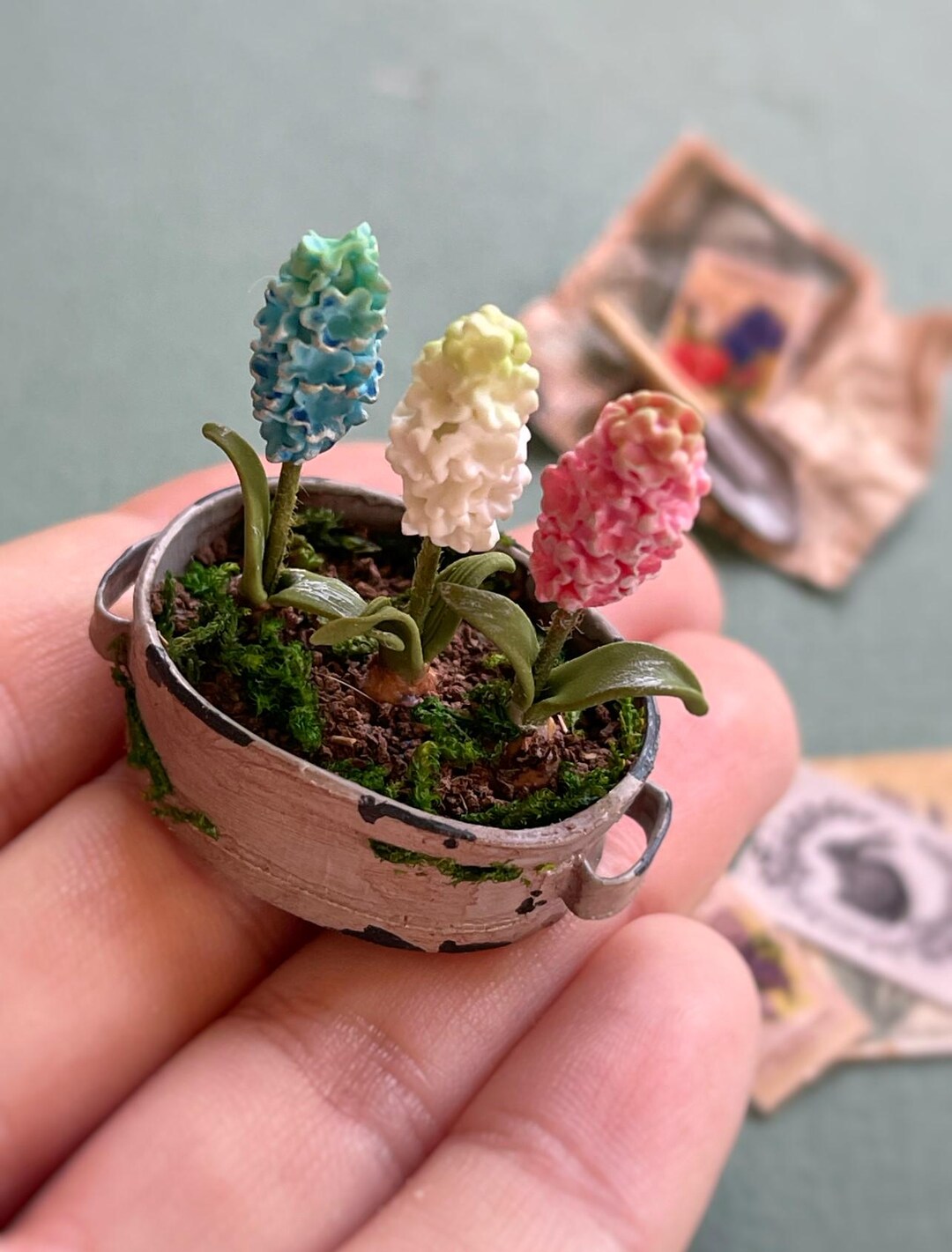 Miniature Hyacinths in the Basin - Etsy