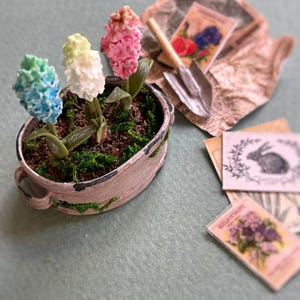 Miniature Hyacinths in the Basin - Etsy