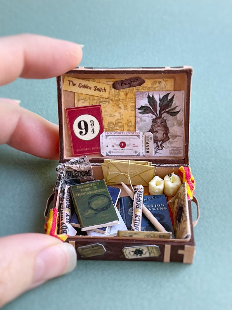 Miniature Wizard's Suitcase, Scale 1 to 12 - Etsy