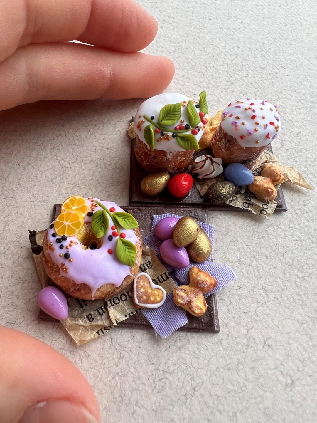 Miniature Earing Cake 2 Pc - Etsy