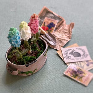 Miniature Hyacinths in the Basin - Etsy