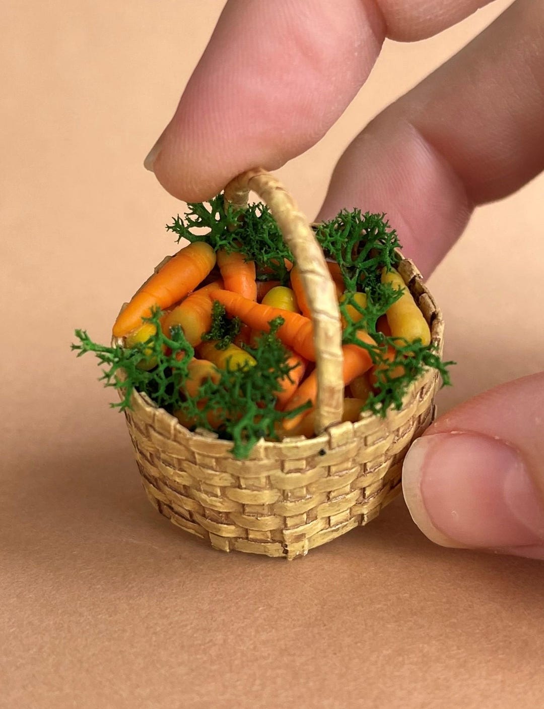 Miniature Basket With Mushrooms, Size 1 to 12 - Etsy