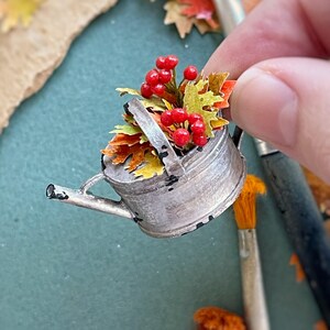 Miniature Garden Watering Can With Autumn Decor - Etsy