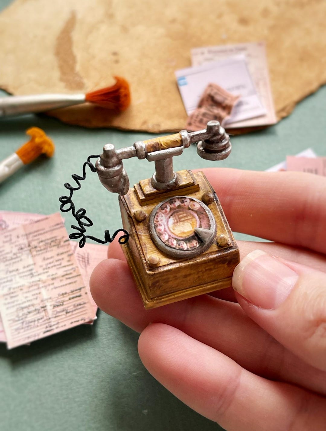 Miniature Antique Phone Set - Etsy